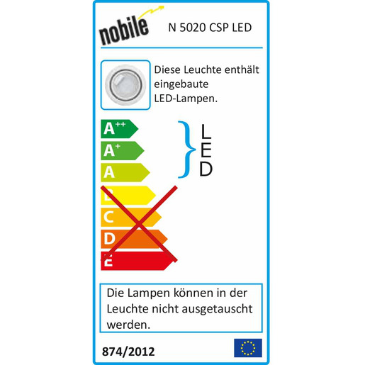 Nobile 1850209479 | LED Möbeleinbaustrahler N 5020 CSP LED gold 3W ...