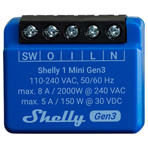 Shelly SHELLY 1 MINI GEN3 | WLAN-gesteuerter intelligenter Schalter 1 ...