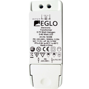 Eglo 92348 | LED und Halogen Transformator 0 - 70 W 0 - 40 W 11,5 V ...